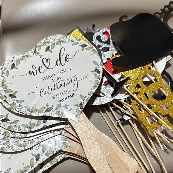 Party Supplies | Elegant Wedding Photo Booth Props Set | Poshmark